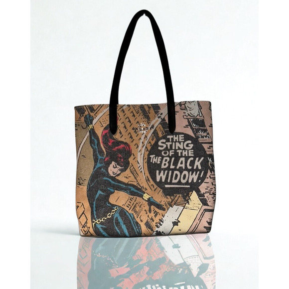 Coach | Bags | Coach X Marvel Black Widow Large Tote Bag Rare Euc ...